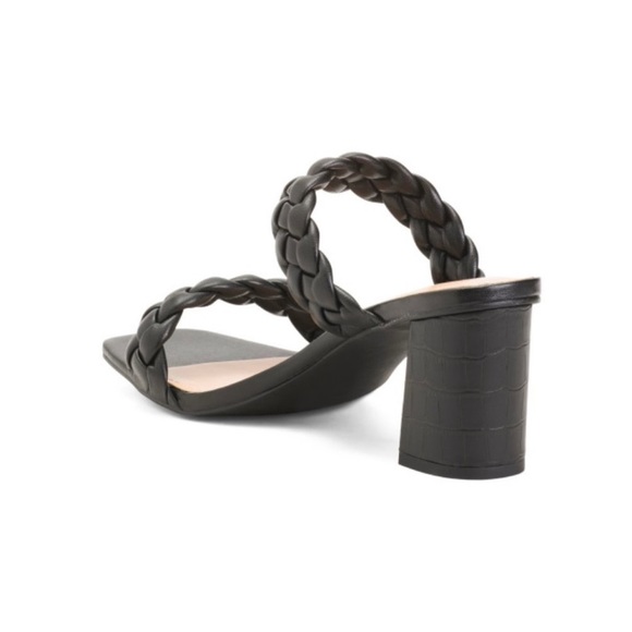 Sincerly Jules | Shoes | Sincerely Jules Black Braided Band Croc Heel ...